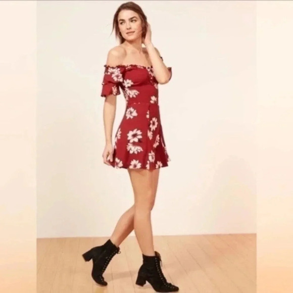 Reformation | Dresses | Reformation Petites Diana Red Mini Dress B23 ...